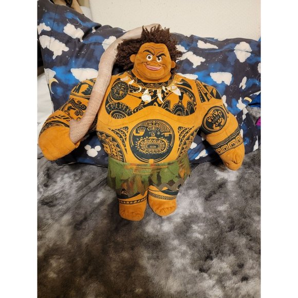 Disney | Toys | Disney On Ice Moana Plush Maui Fishhook Patch Doll Toy ...